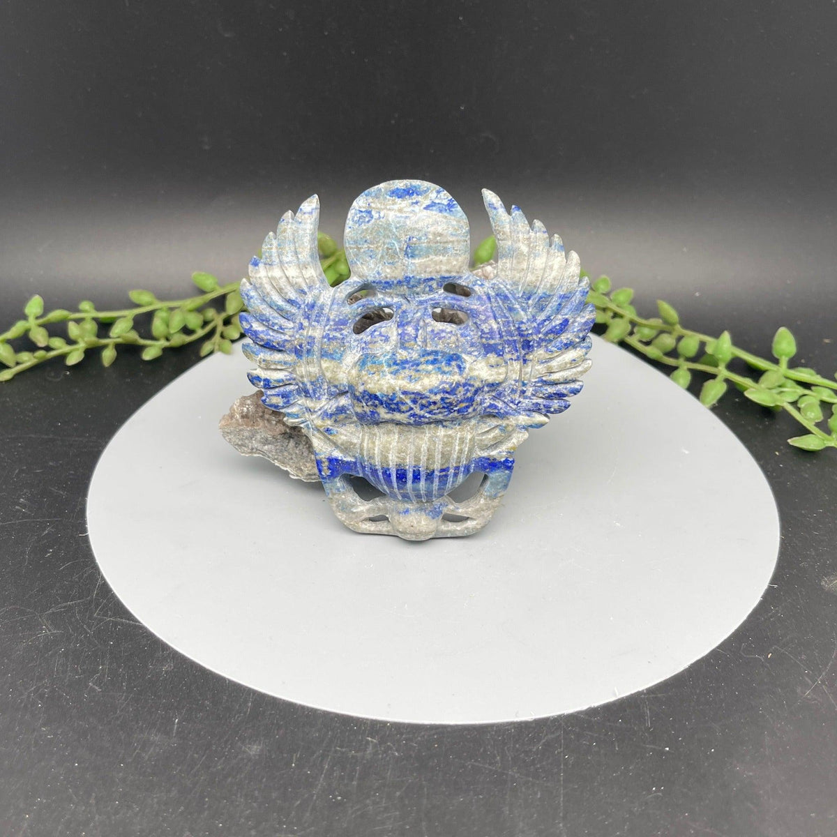 Lapis Lazuli Scarab with moon carving – Natural Collective LLC