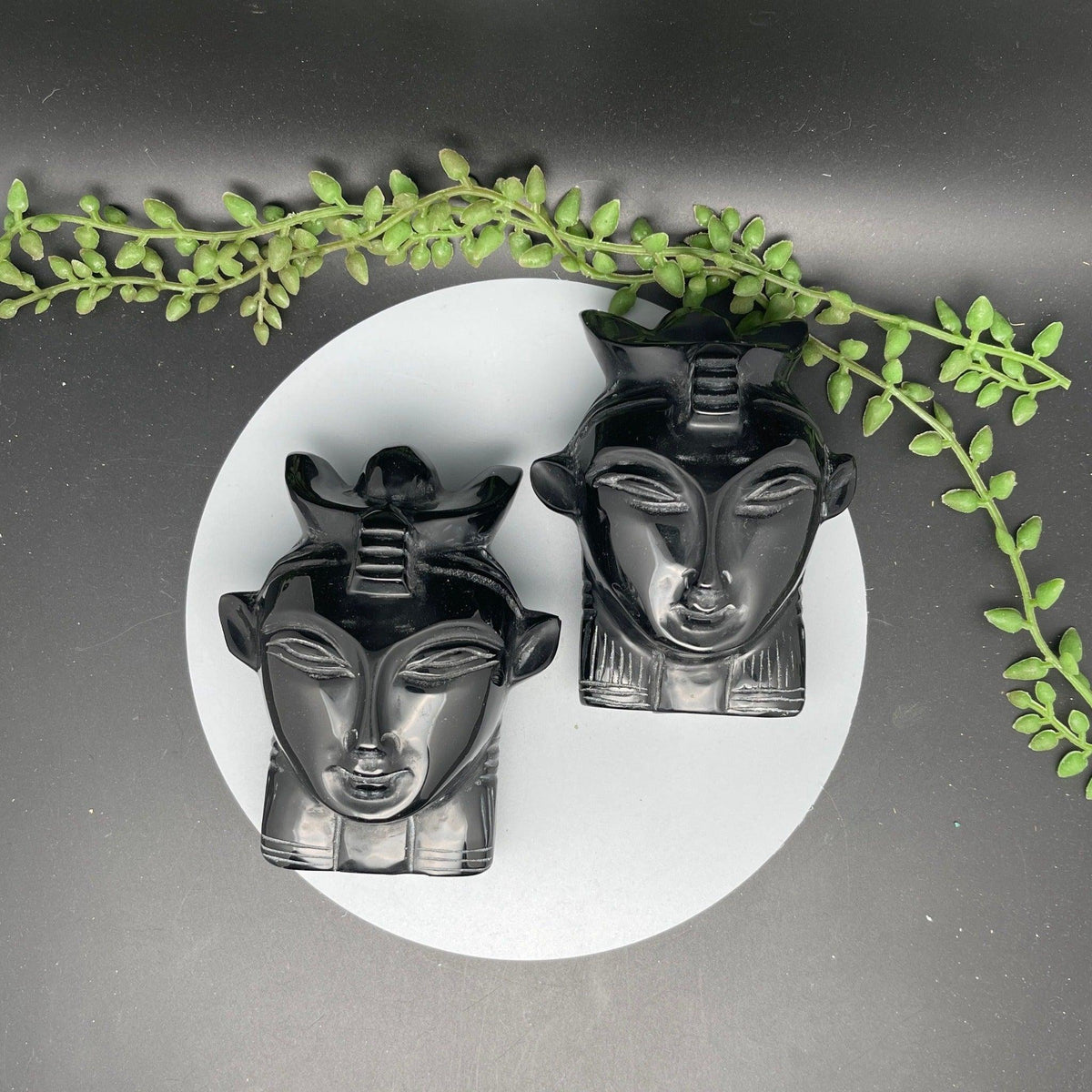 Obsidian Carving of Hathor's Head – Natural Collective LLC